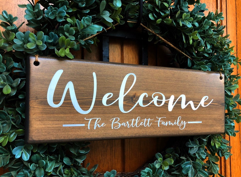 Welcome Sign Welcome Door Sign Front Door Sign - Etsy