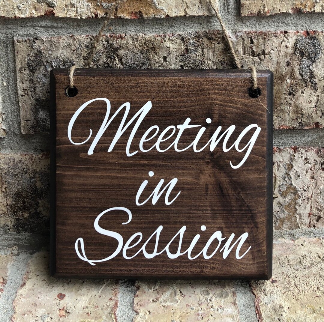 Office Sign | Meeting in Session MINI Door Sign | Do Not Disturb Door ...