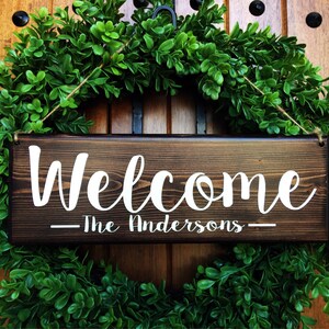 Welcome Sign | Welcome Door Sign | Personalized Sign | Family Name Sign ...
