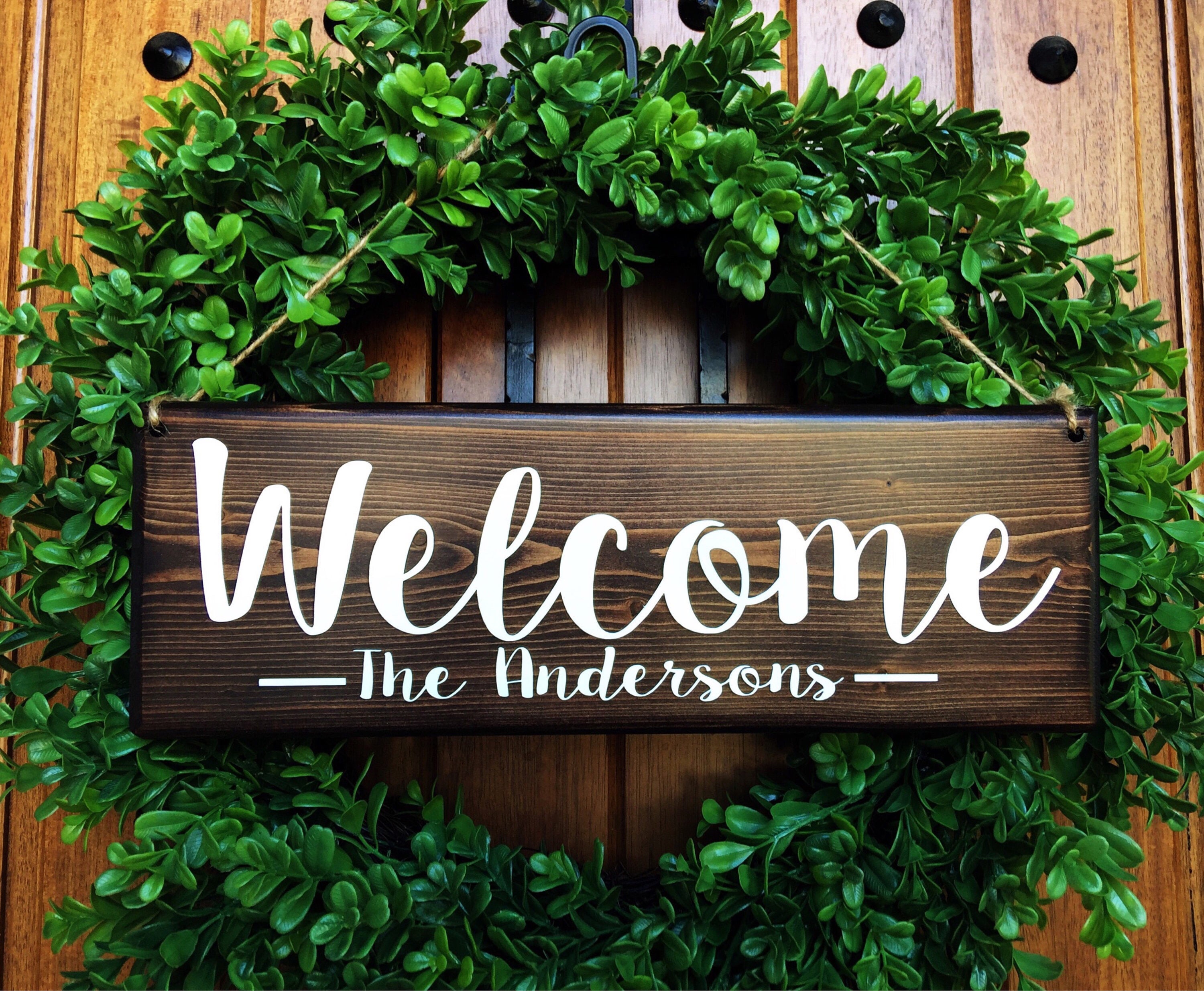 Welcome Sign Welcome Door Sign Personalized Sign Family | Etsy