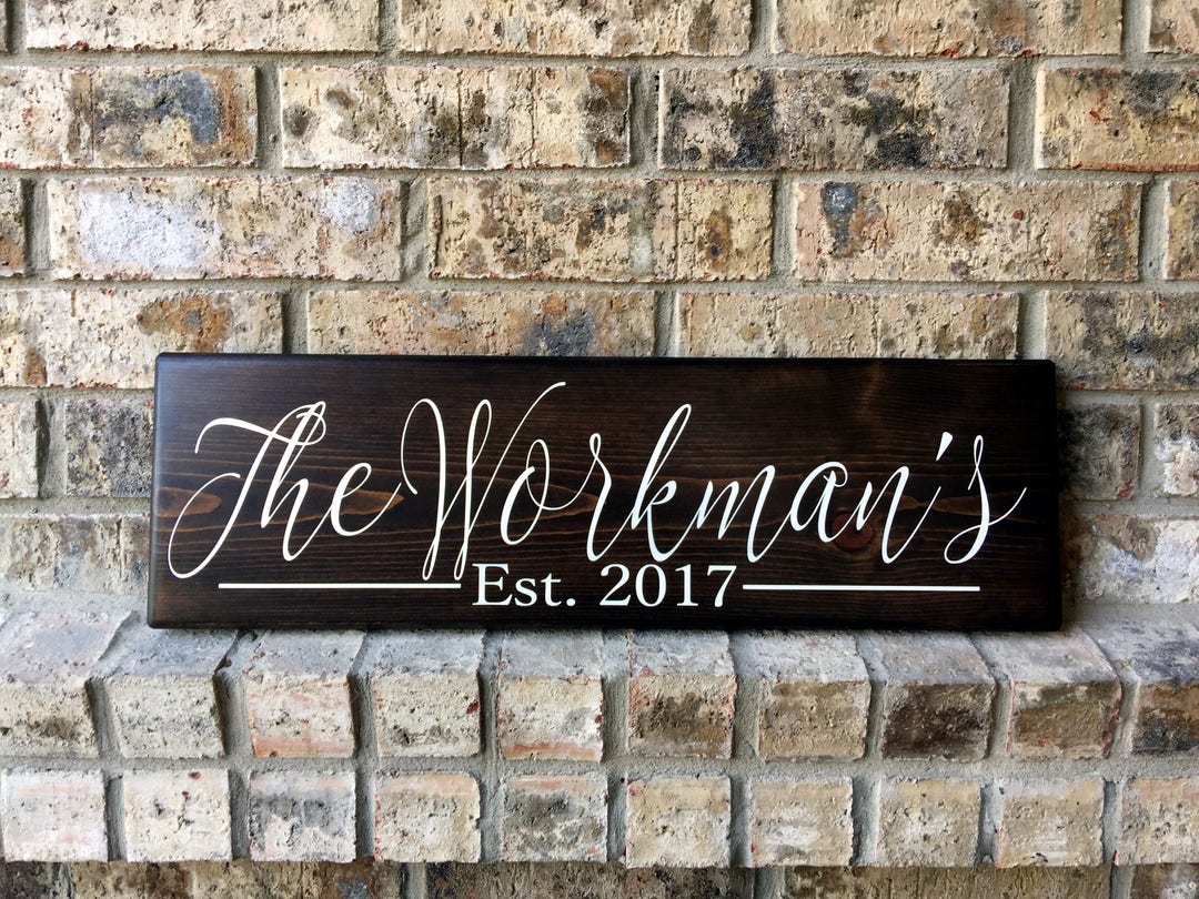 Family Name Signs, New Home Sign, Personalized Name Sign, Wedding Gift ...