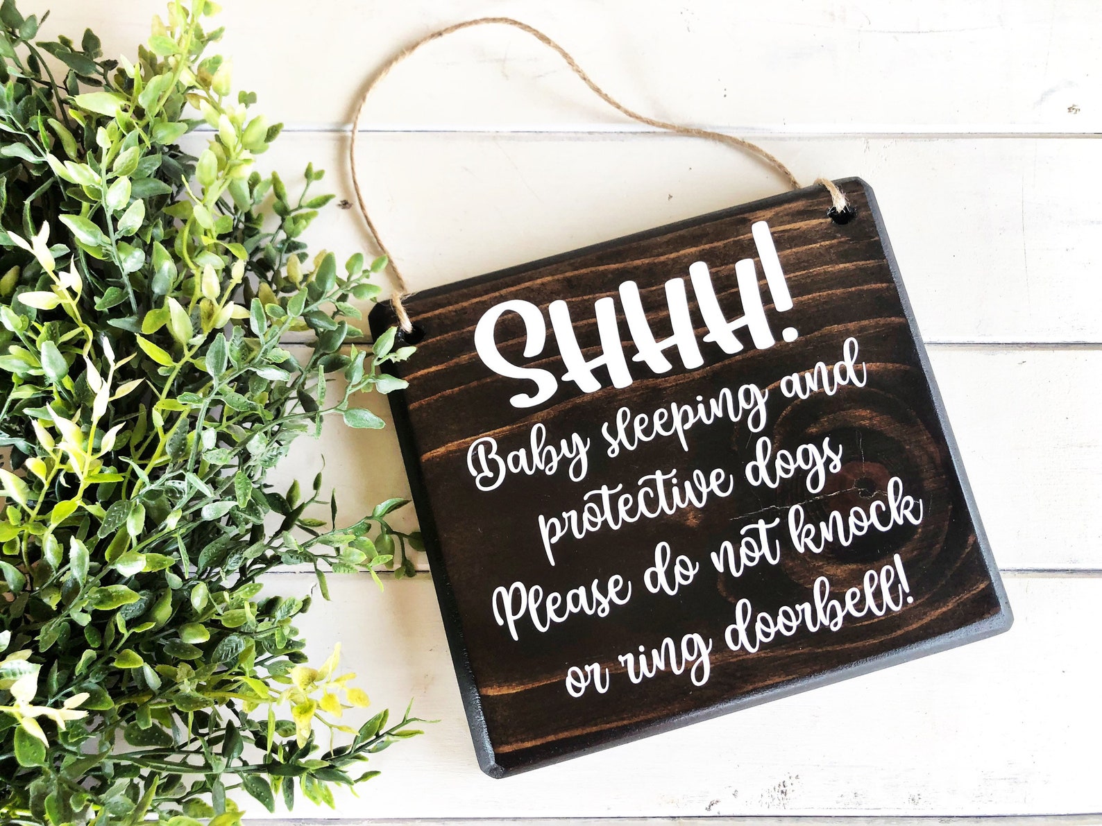 Baby Sleeping Sign, Protective Dog Sign, Sleeping Baby Sign, Do Not ...