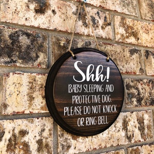 Baby Sleeping Sign Dog Sign Sleeping Baby Naptime Sign Do | Etsy