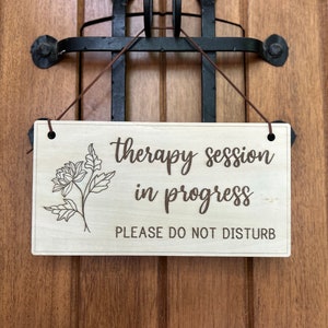 Therapy Session in Progress Sign, Therapy Sign, Therapy Session Sign ...