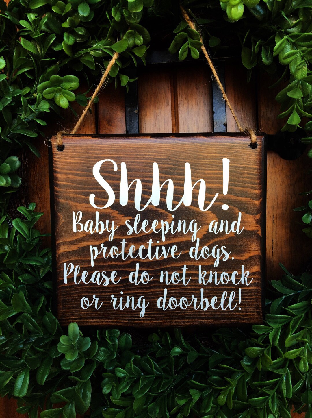 Baby Sleeping Sign Protective Dog Sign Sleeping Baby Sign - Etsy