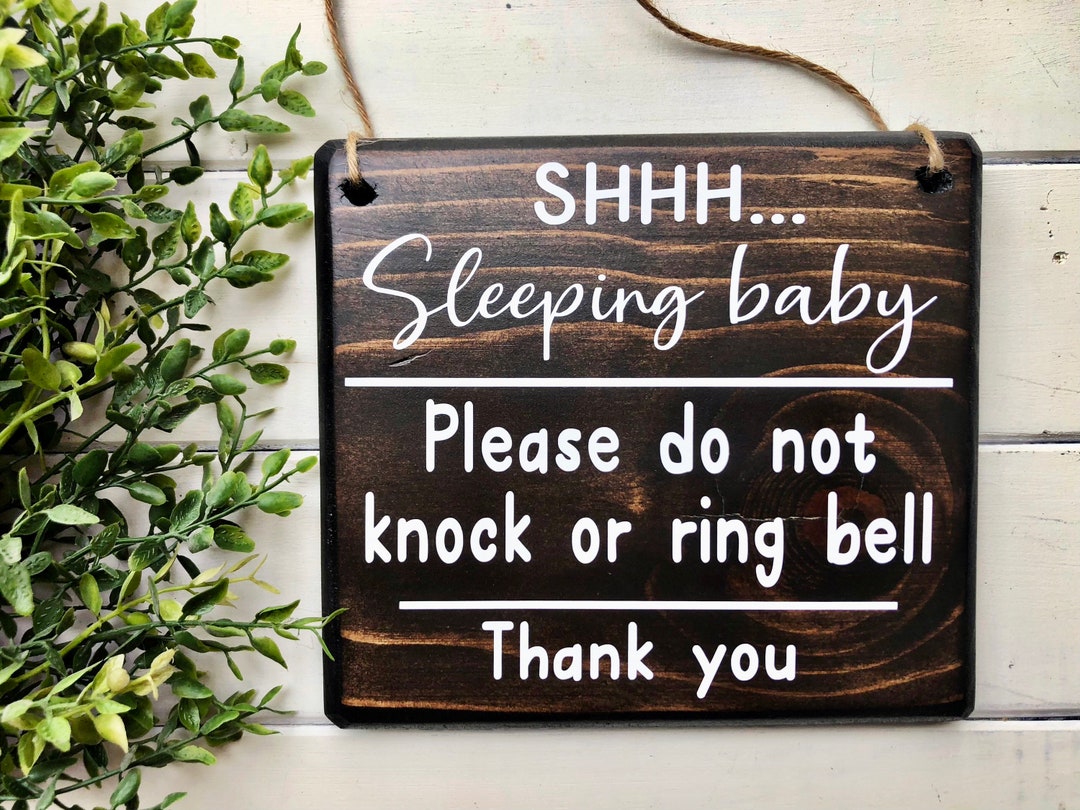 Baby Sleeping Sign | Sleeping Baby Sign | Naptime Door Sign | Naptime ...