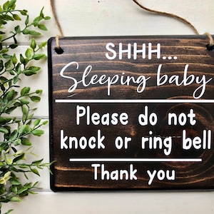 Baby Sleeping Sign | Sleeping Baby Sign | Naptime Door Sign | Naptime ...