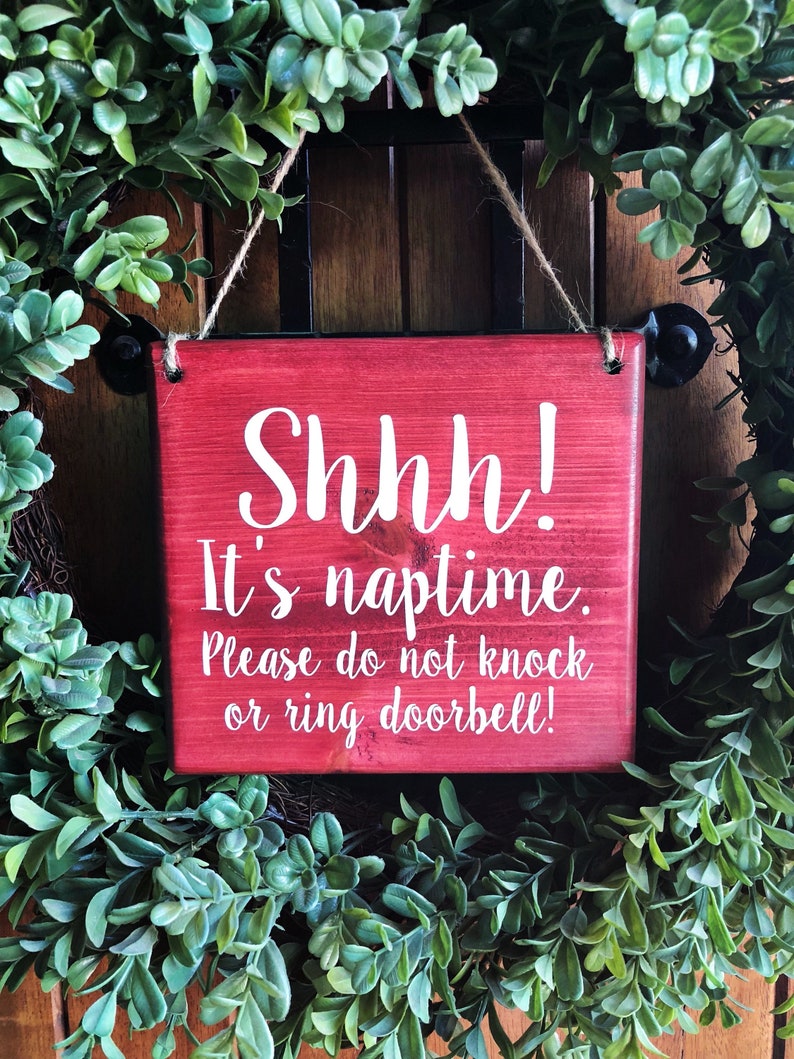 Baby Sleeping Sign Sleeping Baby Sign Naptime Door Sign | Etsy