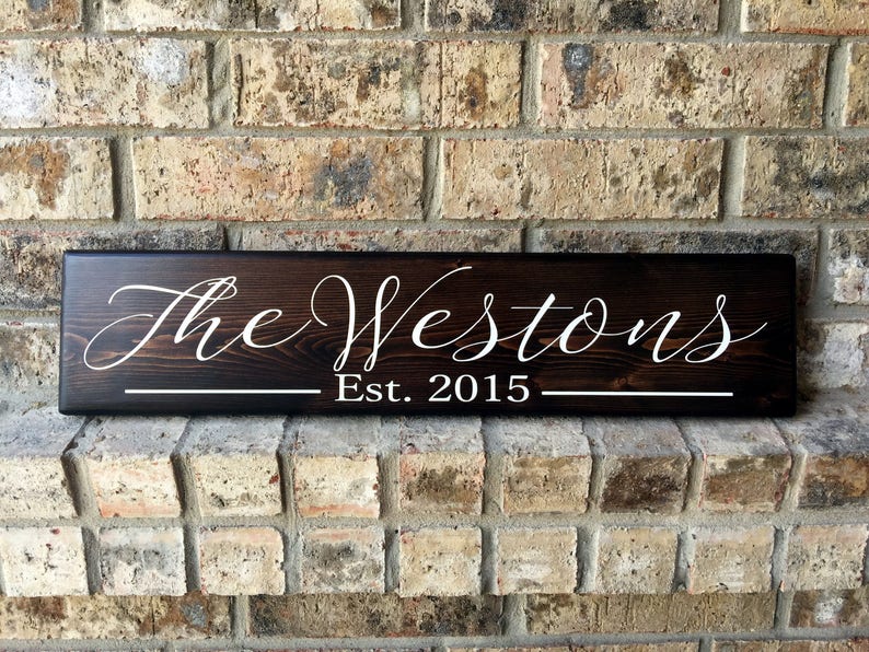 Family Name Signs New Home Sign Personalized Name Sign - Etsy