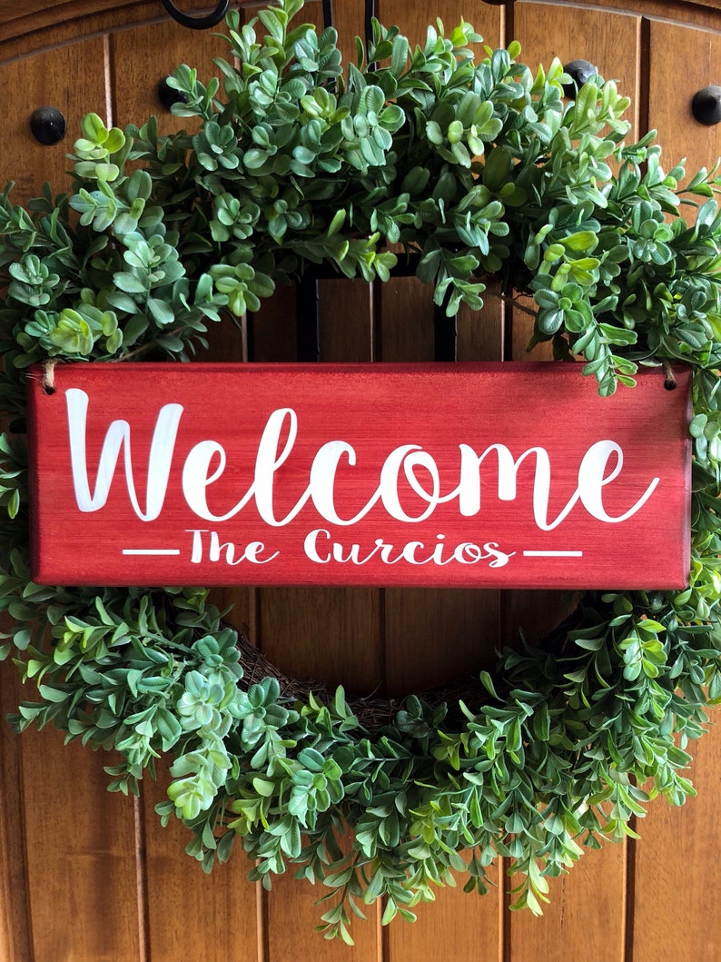Welcome Sign Welcome Door Sign Personalized Sign Family - Etsy