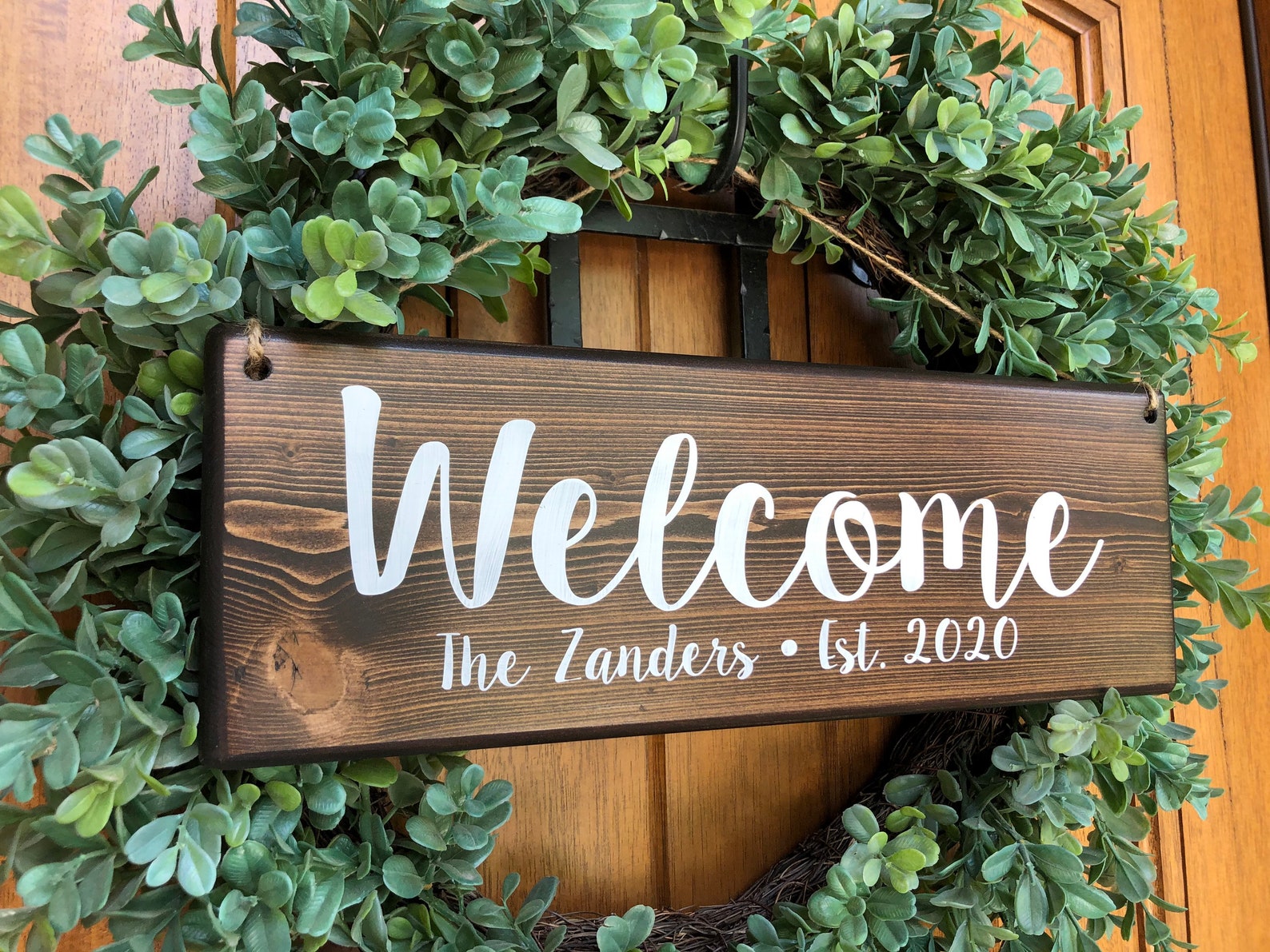 Welcome Sign, Welcome Door Sign, Personalized Sign, Family Name Sign ...