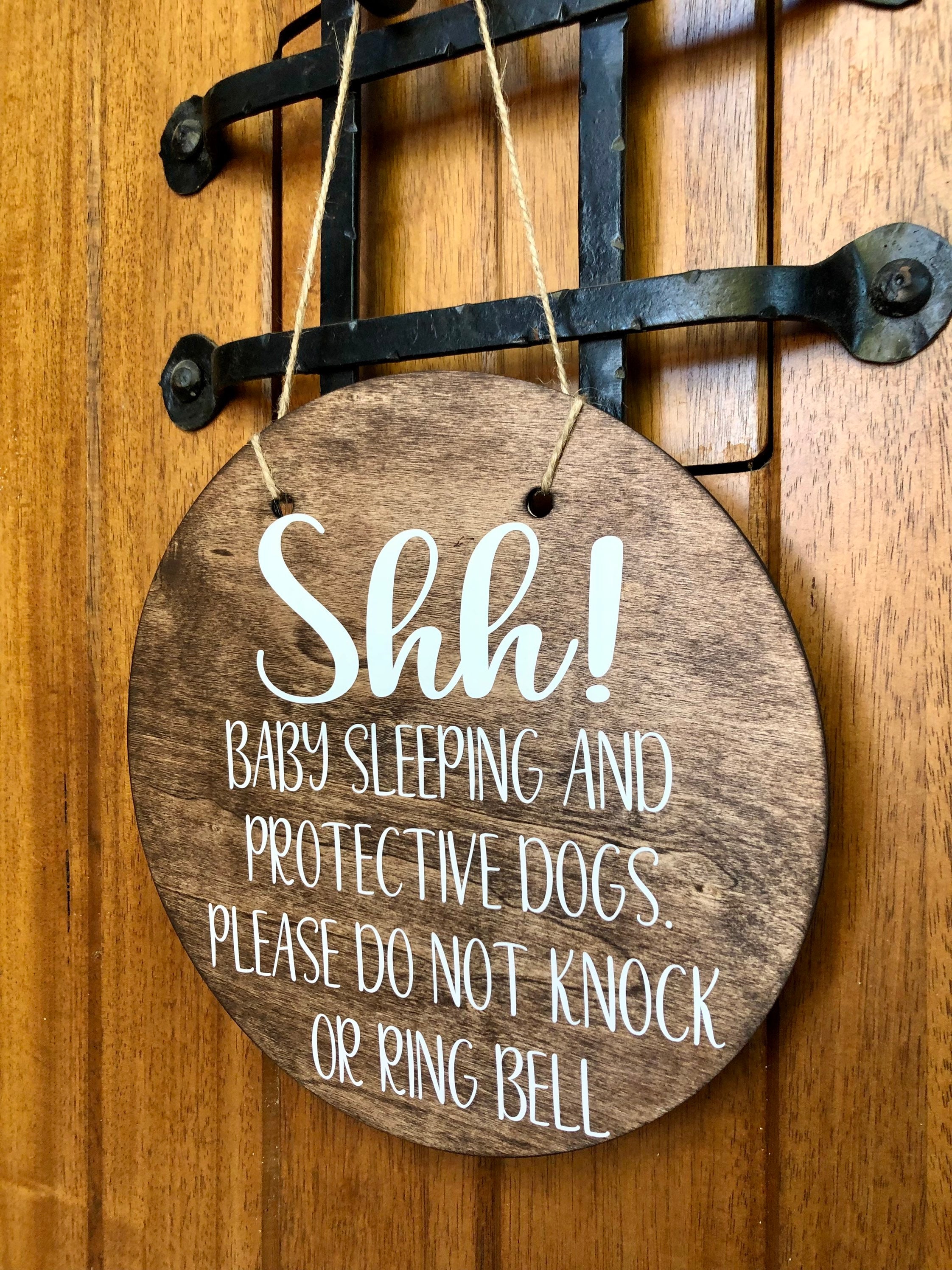 Baby Sleeping Sign Dog Sign Sleeping Baby Naptime Sign Do | Etsy