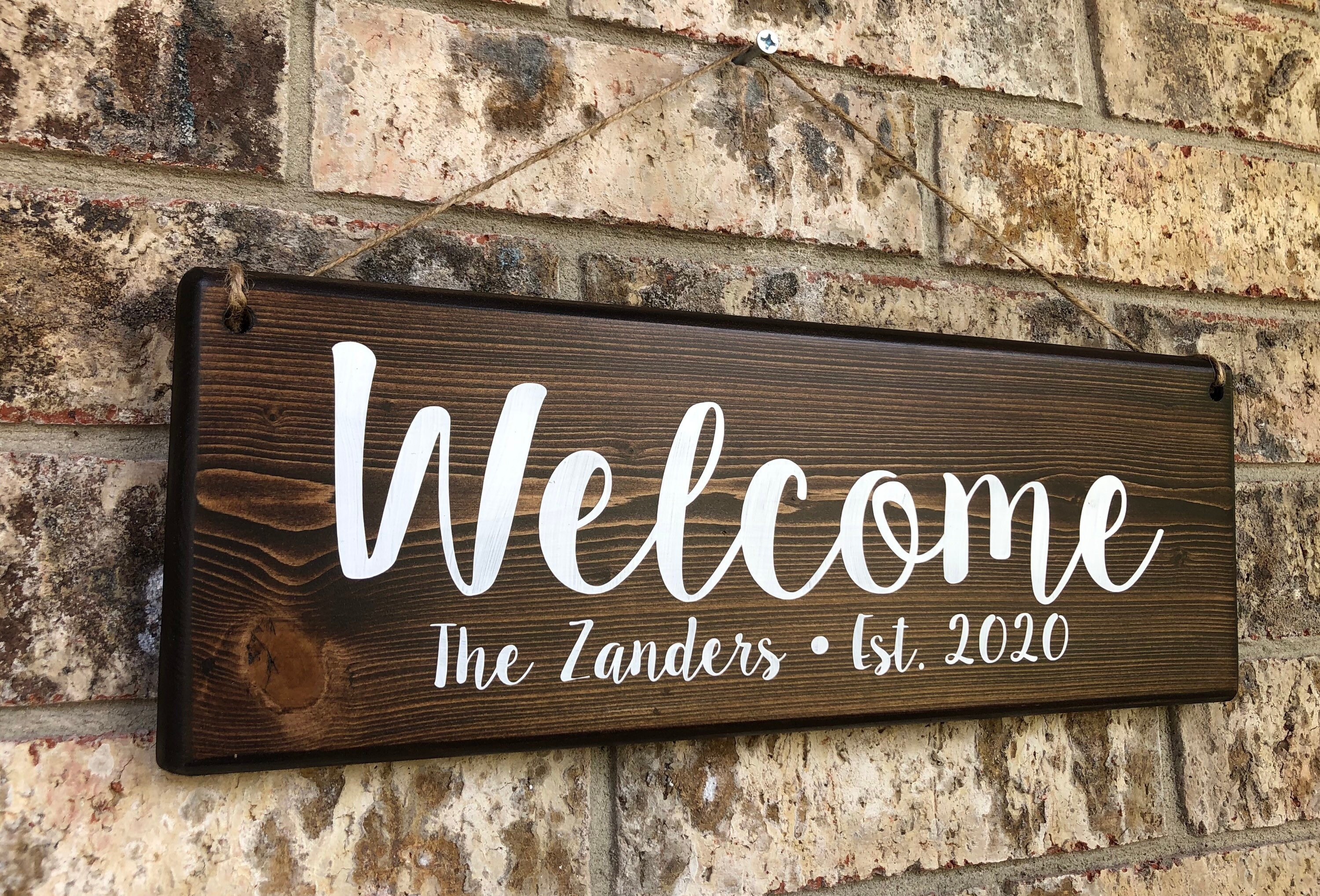 Welcome Sign, Welcome Door Sign, Personalized Sign, Family Name Sign ...