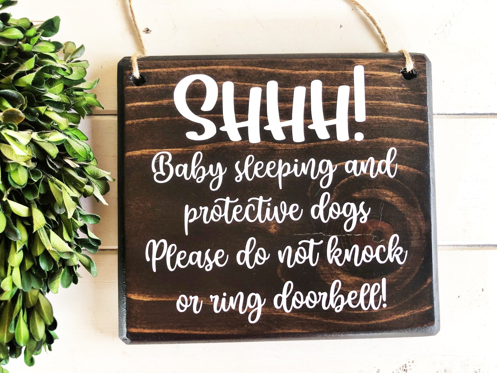 Baby Sleeping Sign, Protective Dog Sign, Sleeping Baby Sign, Do Not ...