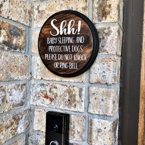 Baby Sleeping Sign Dog Sign Sleeping Baby Naptime Sign Do | Etsy