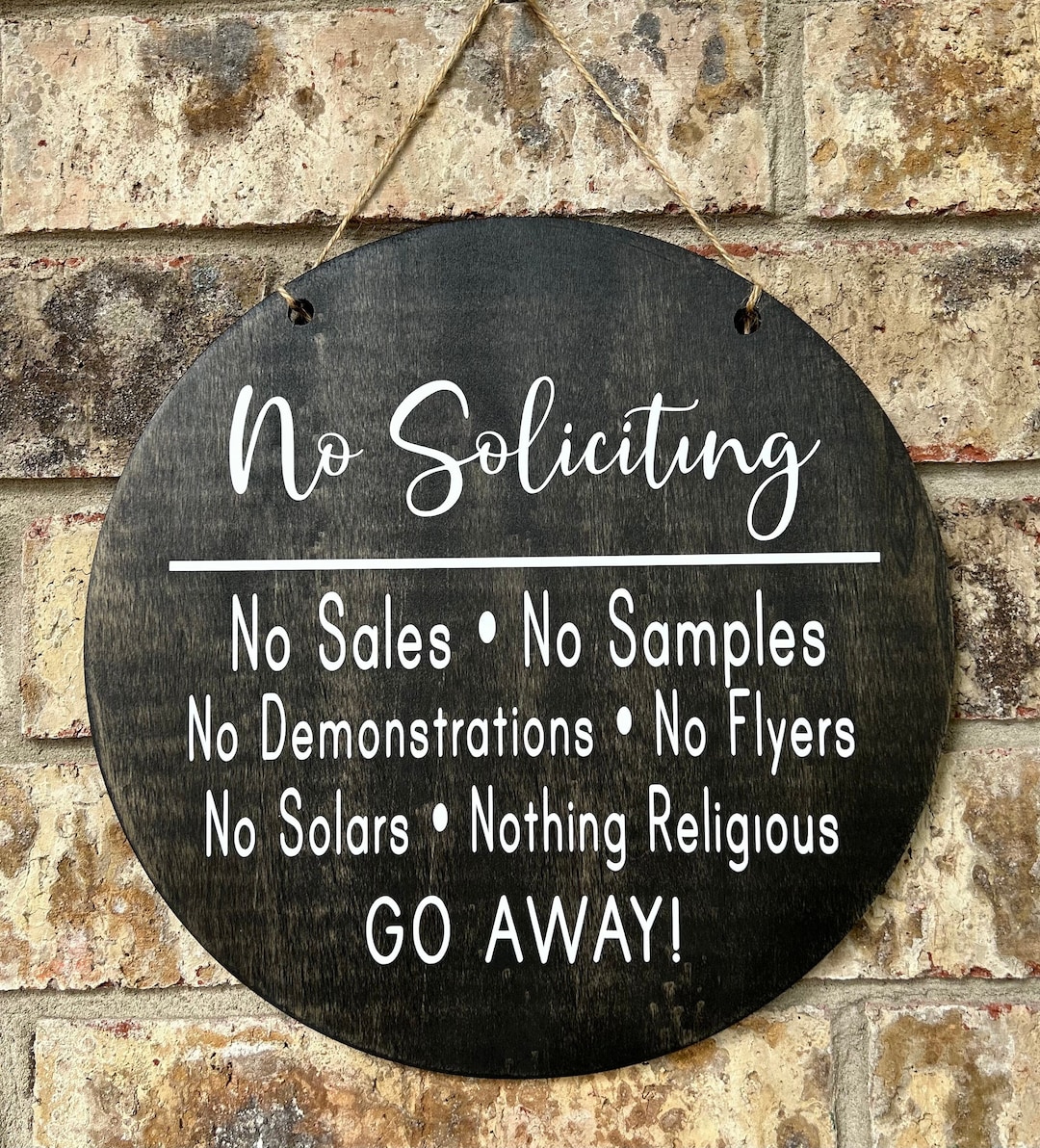 No Soliciting Door Sign, Do Not Disturb Sign, No Solicitation Sign, Do ...