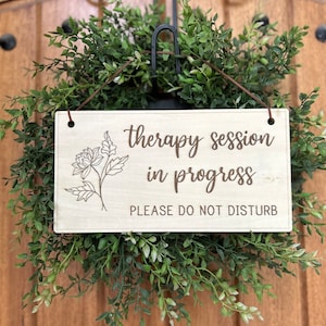 Therapy Session in Progress Sign, Therapy Sign, Therapy Session Sign ...
