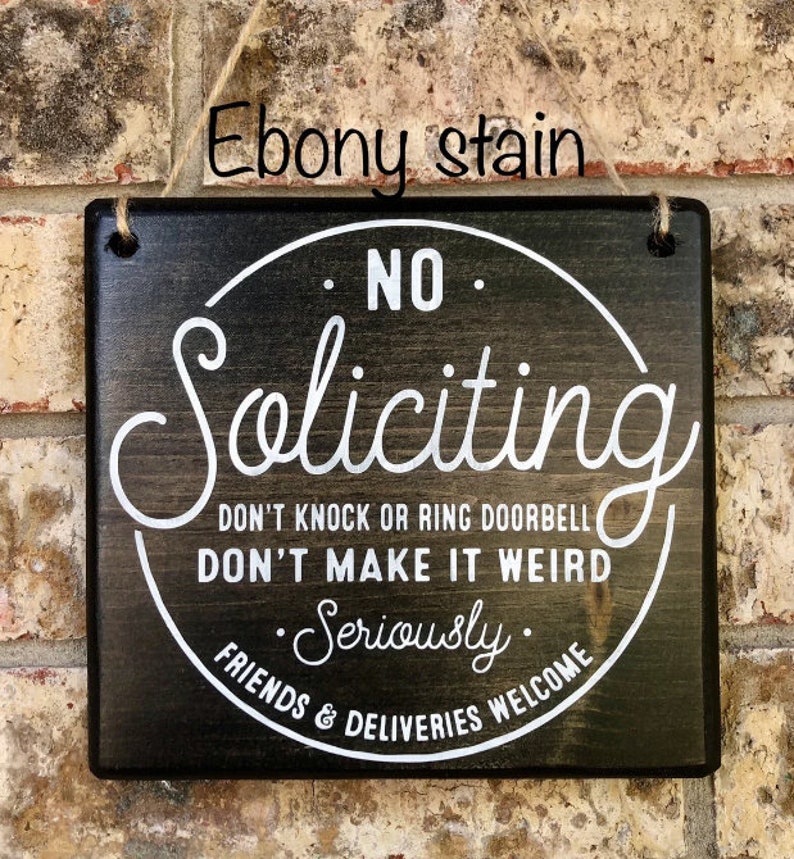 No Soliciting Door Sign Do Not Disturb Sign No Solicitation - Etsy