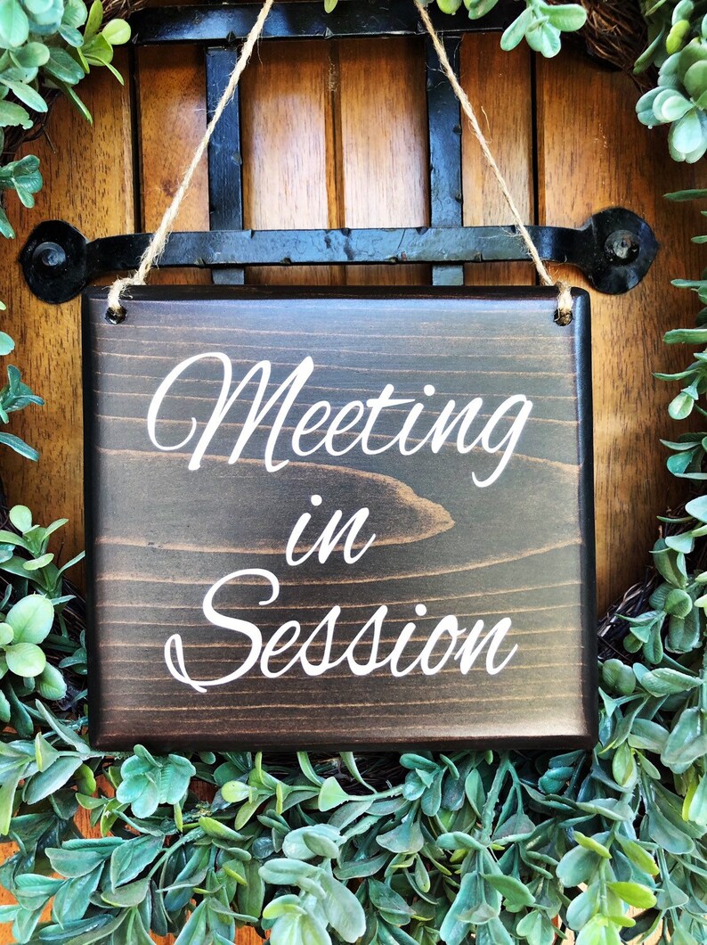 Office Sign 7x8 Meeting in Session Door Sign Do Not - Etsy