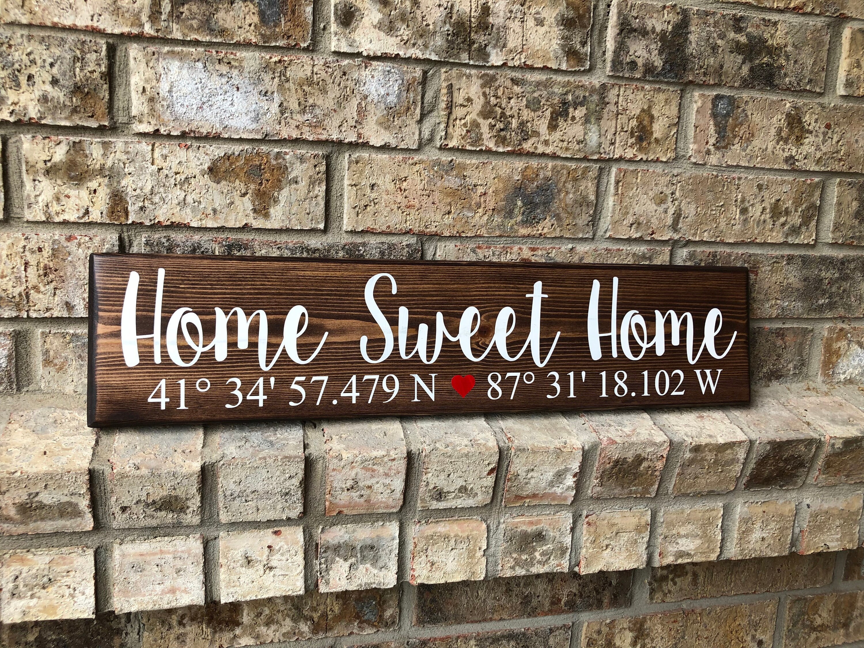 Home Coordinates sign GPS Coordinates Sign Home Sweet Home | Etsy