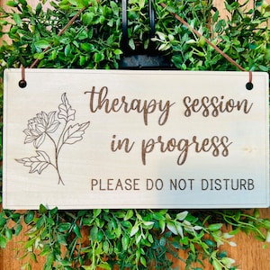 Therapy Session in Progress Sign, Therapy Sign, Therapy Session Sign ...