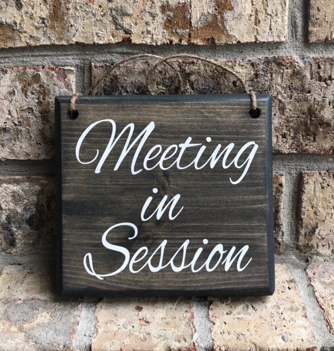 Office Sign Meeting in Session MINI Door Sign Do Not | Etsy
