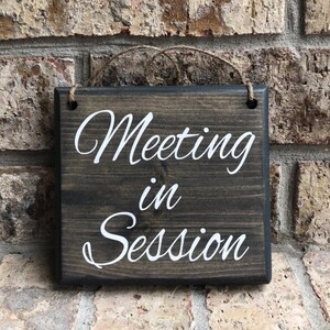 Office Sign | Meeting in Session MINI Door Sign | Do Not Disturb Door ...