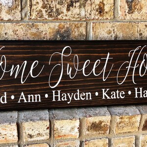 Home Sweet Home, Family Name Signs, New Home Sign, Personalized Names ...