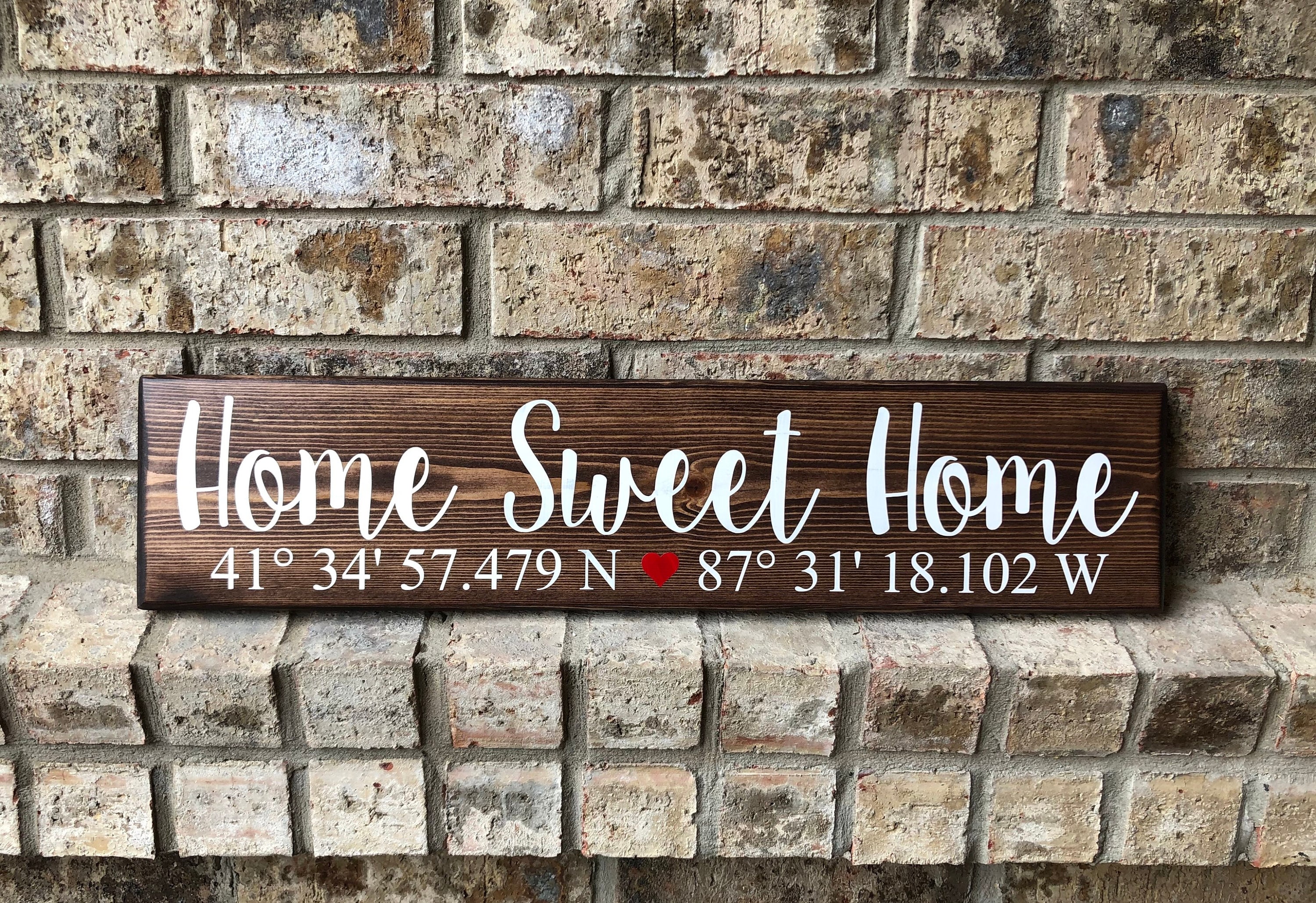 Home Coordinates sign GPS Coordinates Sign Home Sweet Home | Etsy