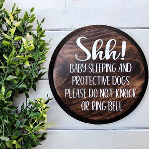 Baby Sleeping Sign Dog Sign Sleeping Baby Naptime Sign Do | Etsy