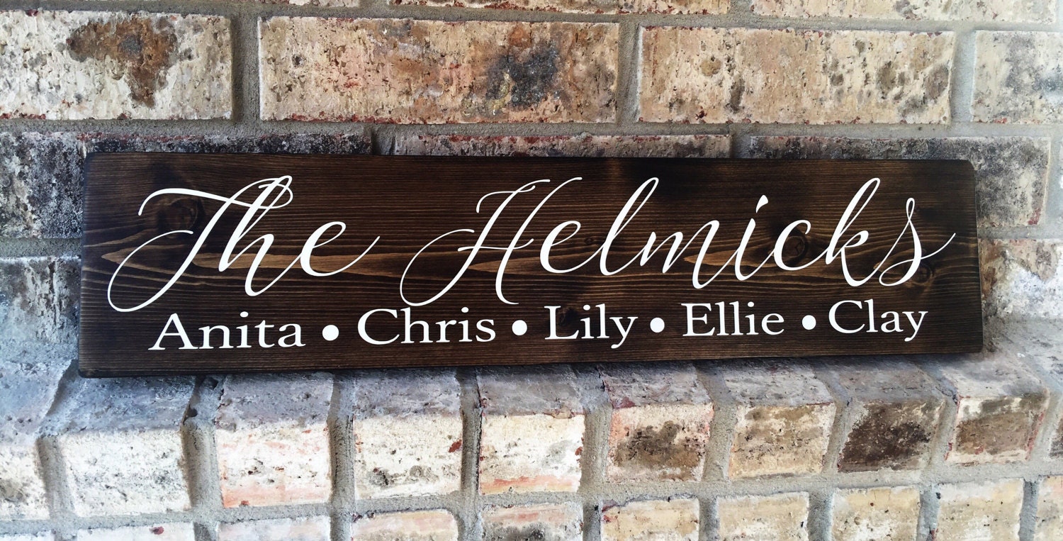 Family Sign Family Name sign Personalized Sign Custom | Etsy