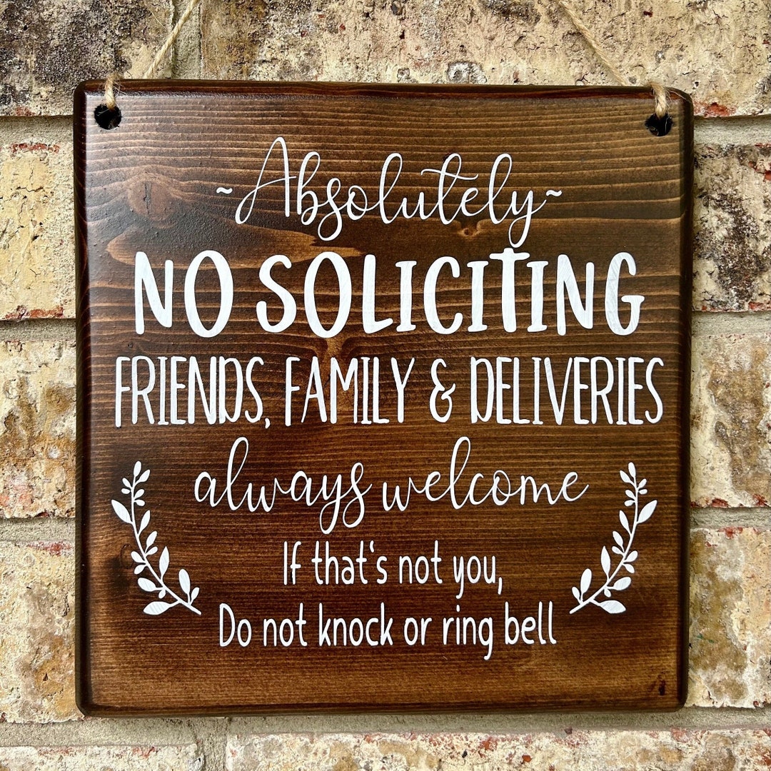 No Soliciting Door Sign, Do Not Disturb Sign, No Solicitation Sign, Do ...