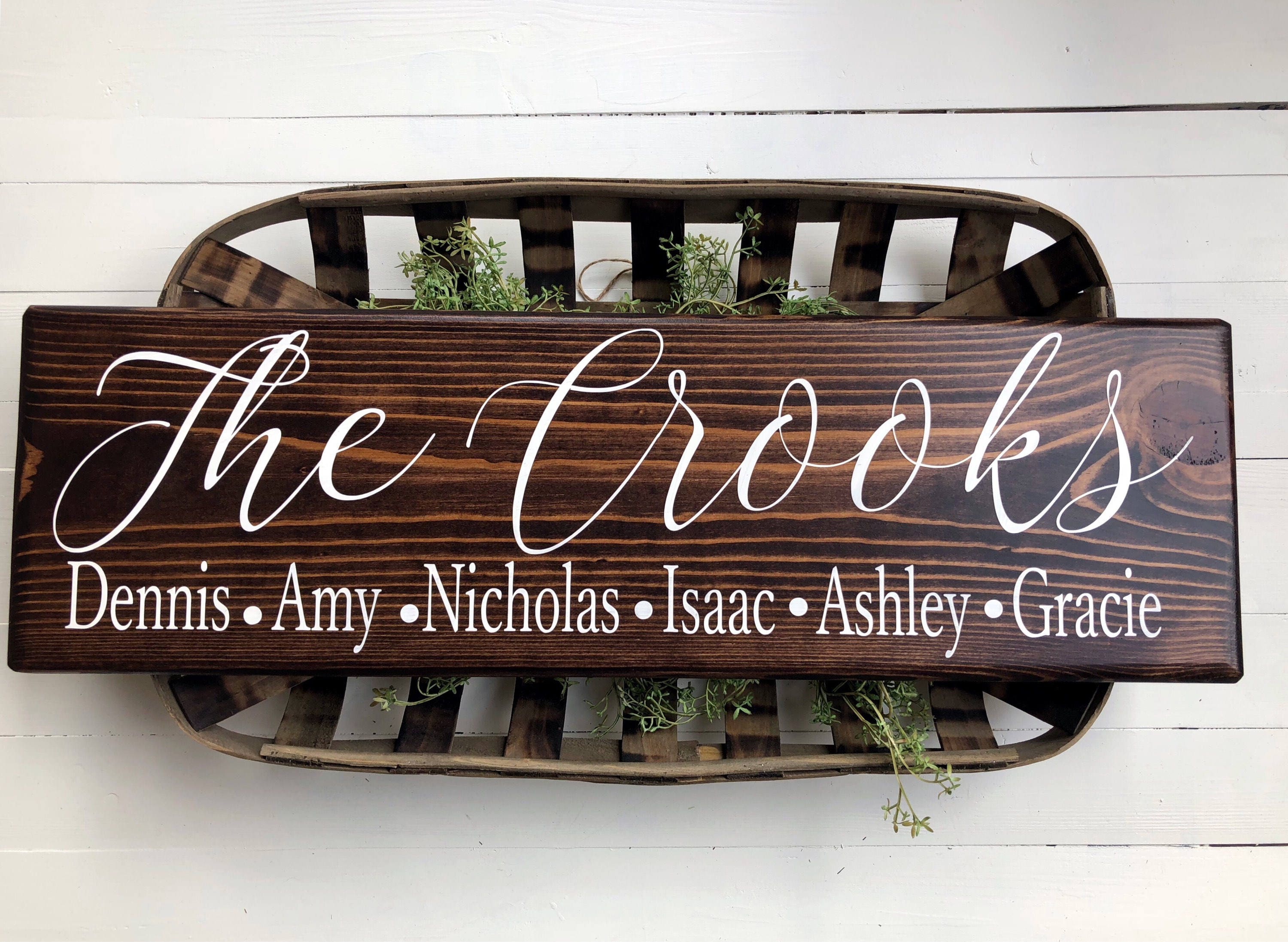 Family Sign | Family Name Sign | Personalized Sign | Custom Name Sign ...