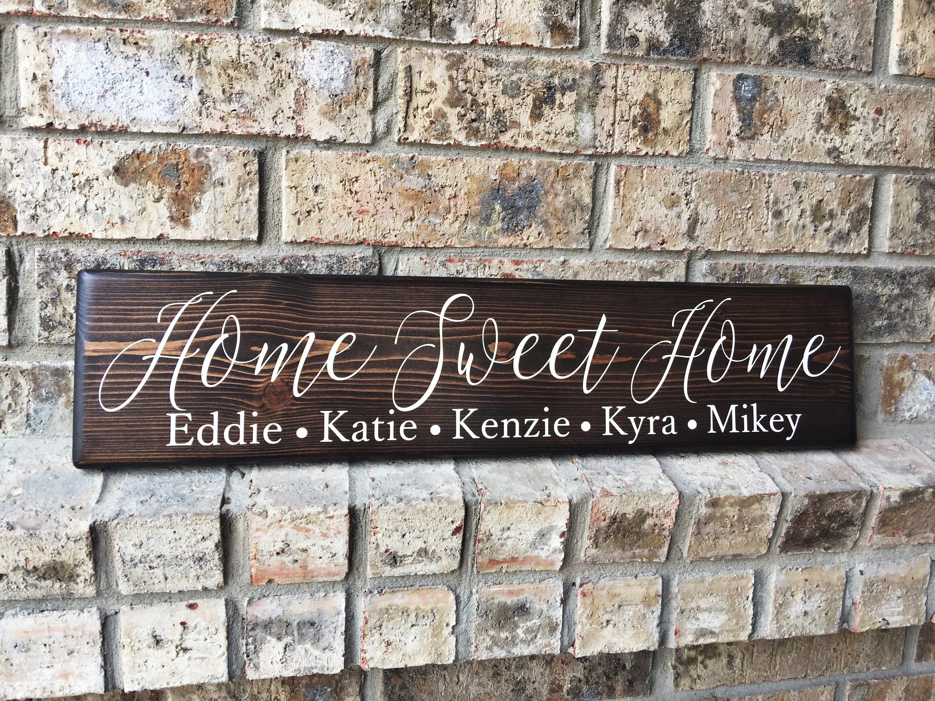 Home Sweet Home Family Name Signs New Home Sign | Etsy