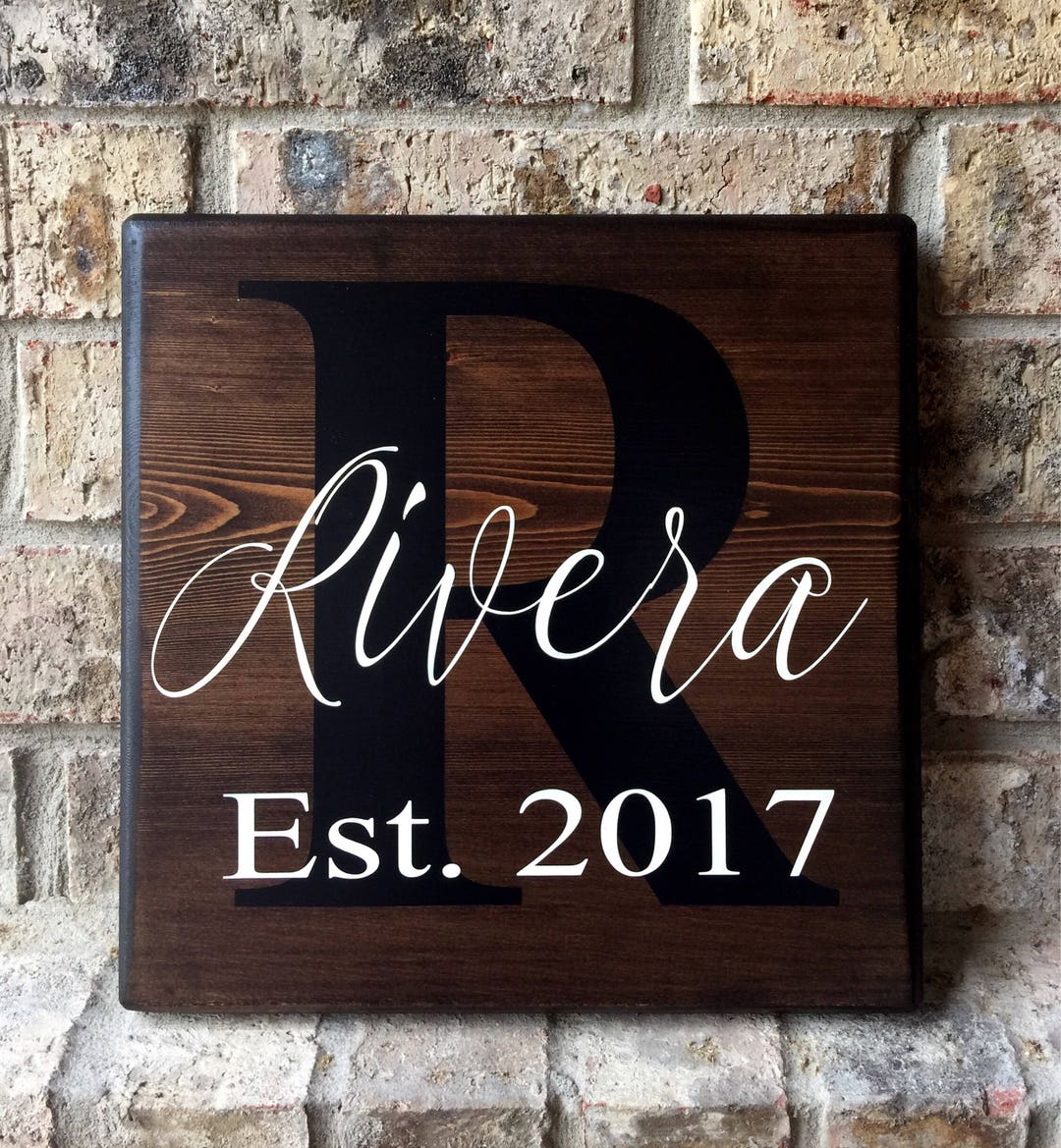 Family Name Sign Established Signs Last Name Sign Family Name ...