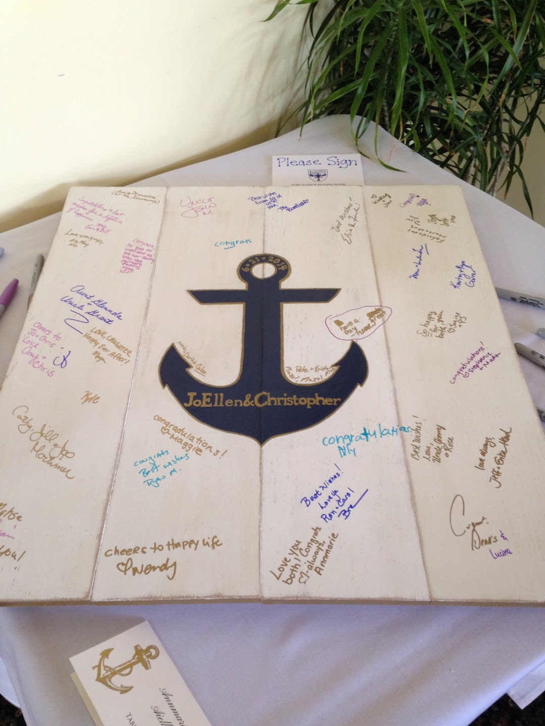 Personalized 22"x24" Wedding Guest Board - Etsy