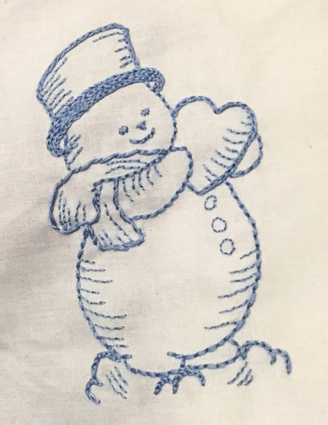 SALE Hand Embroidery Patterns Redwork Designs Joyful Snowmen in 4 Sizes ...