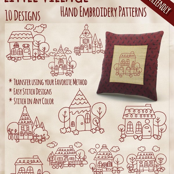 Redwork Embroidery - Etsy