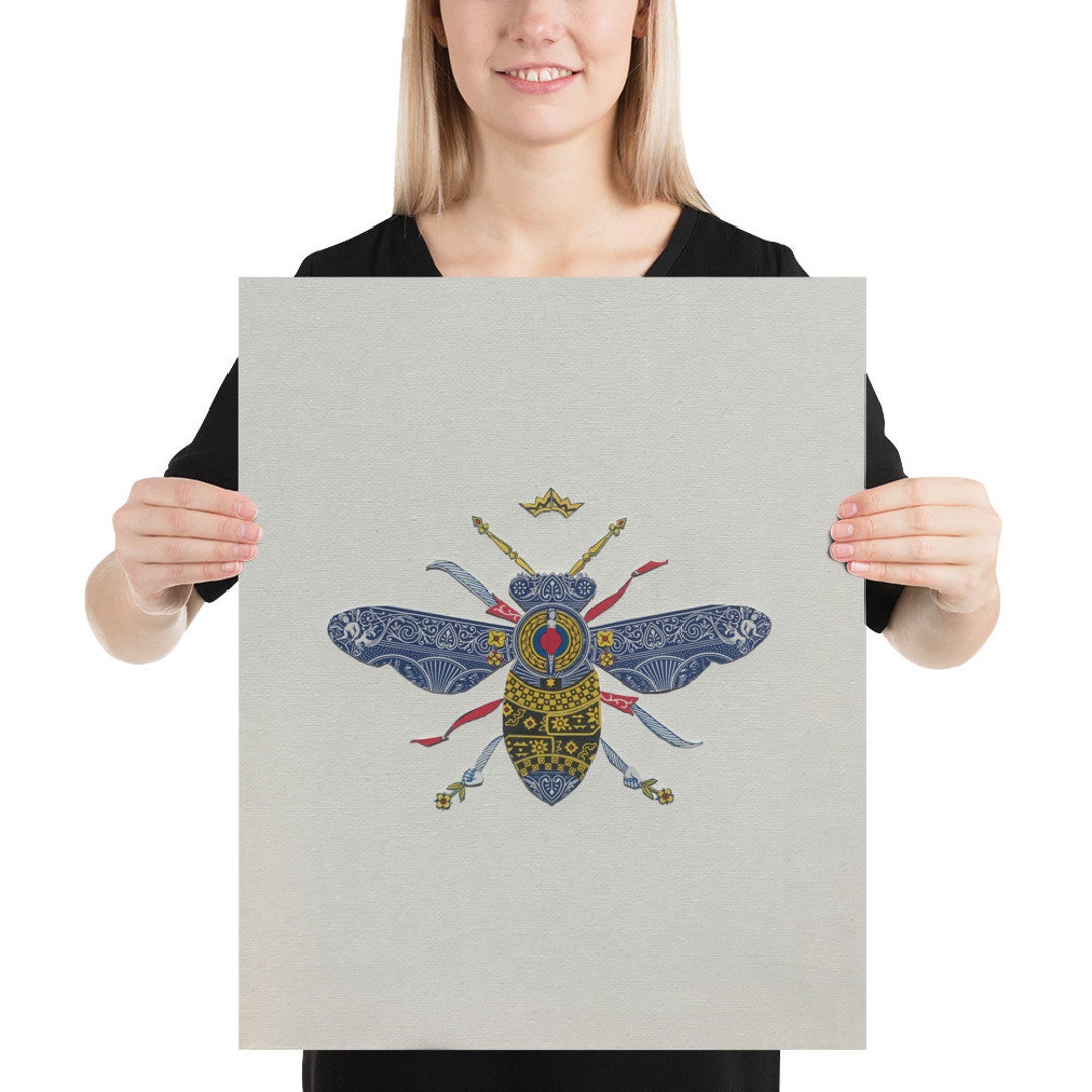 Queen Bee Print- Playing Card Art - Etsy