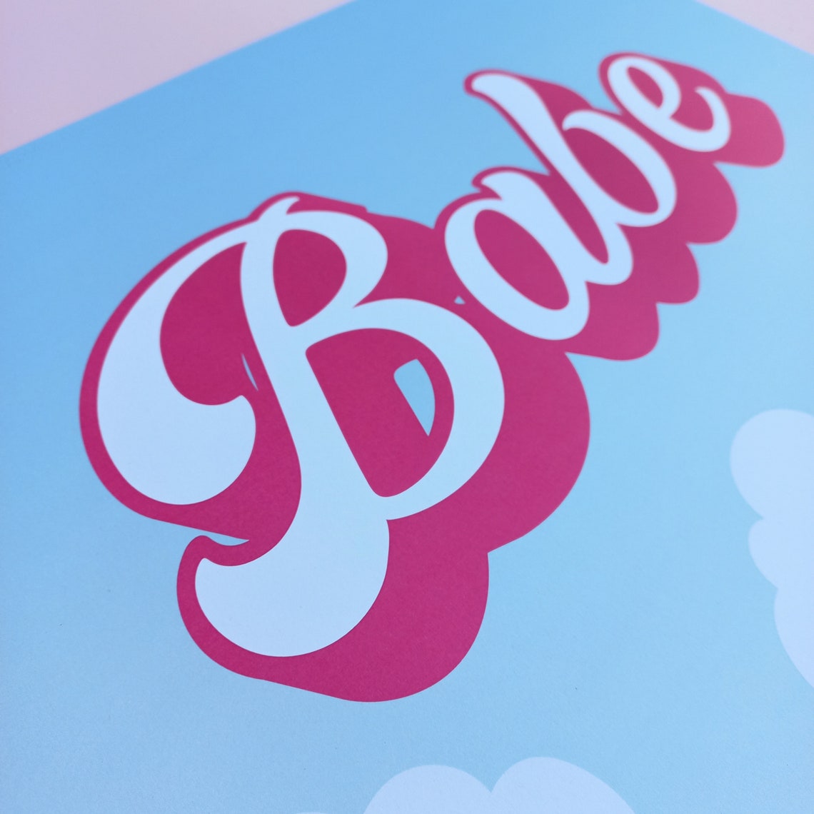 Babe Lettering Wall Art Print - Etsy