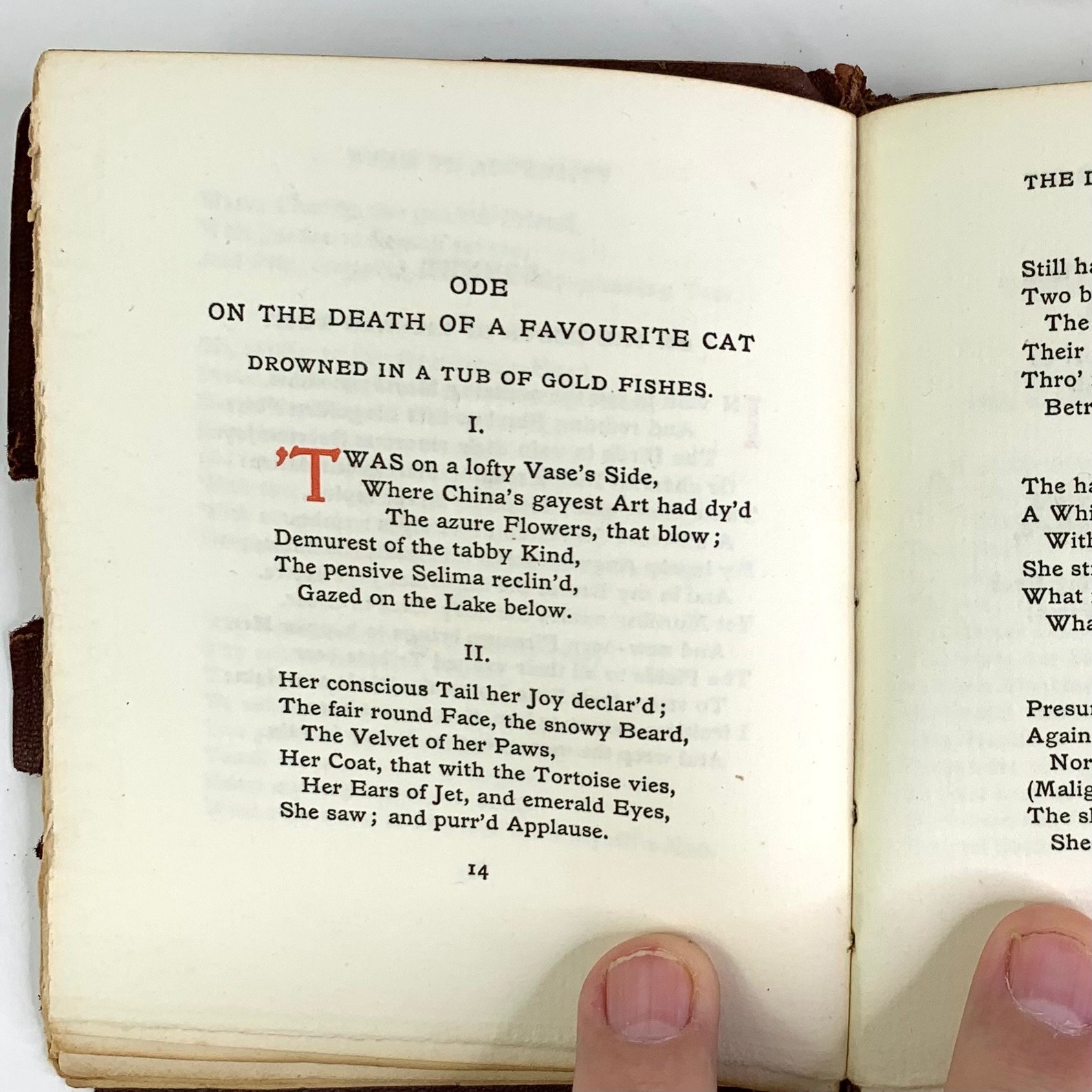 Original english Poems by Thomas Grey Published by A C Curtis Guildford ...