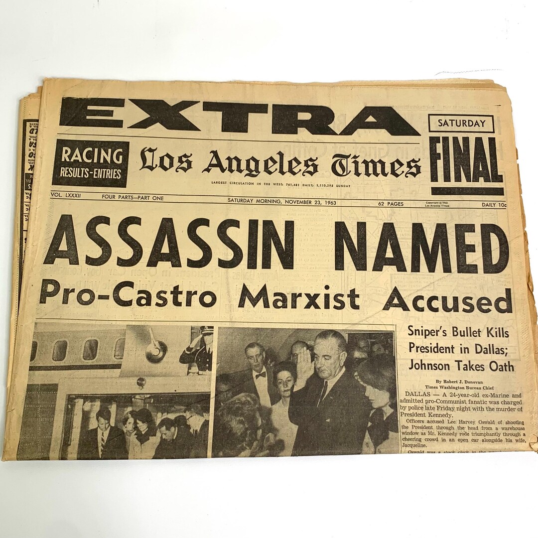 JFK “assassin Named Pro Castro Marxist Accused” Los Angeles Times ...