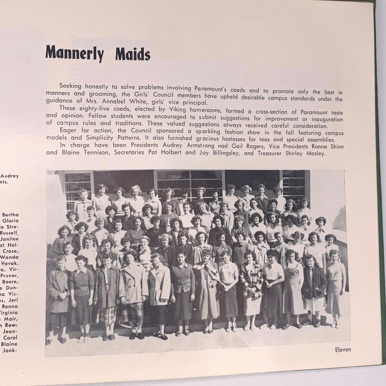1951 Paramount Junior High School Year Book California Autographs ...