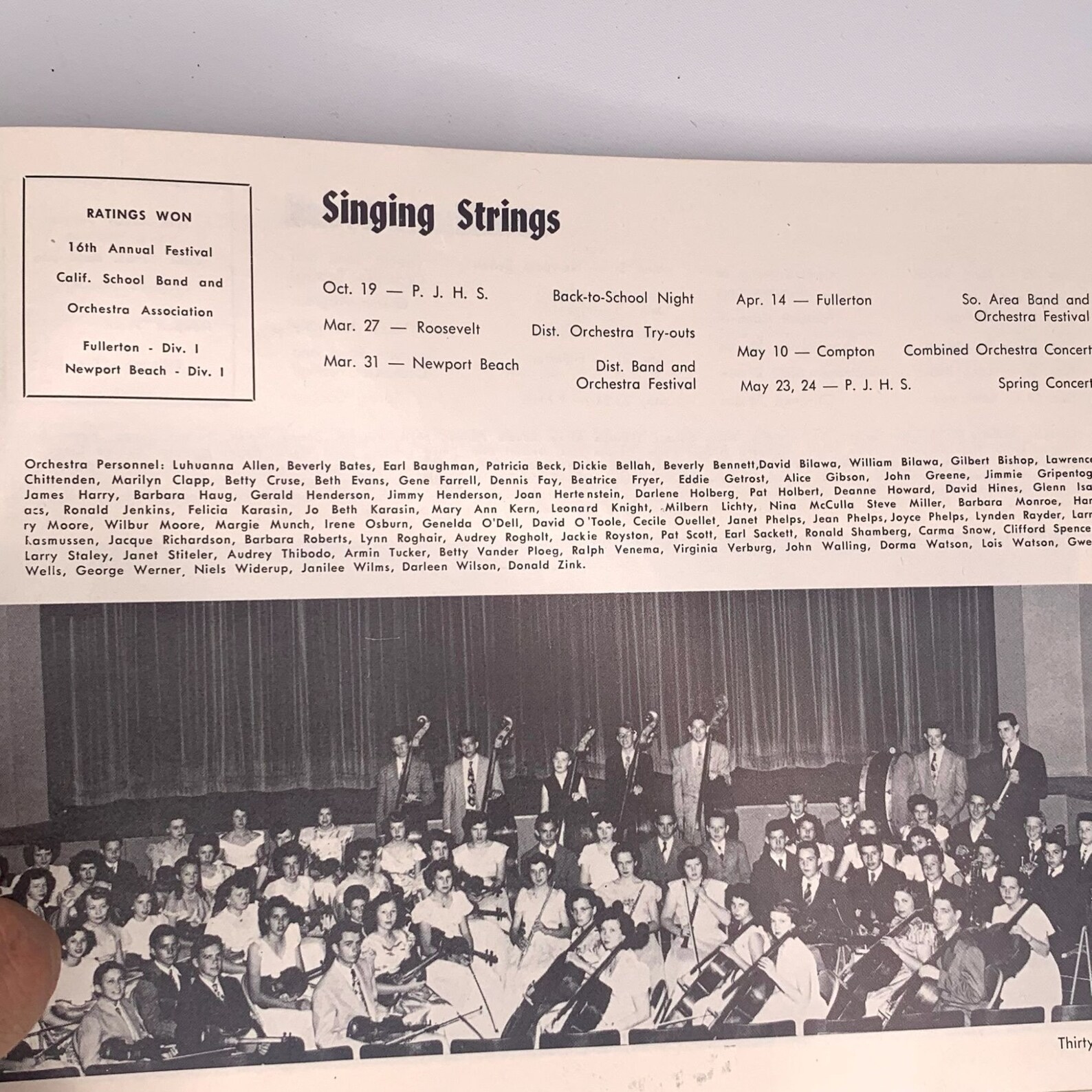 1951 Paramount Junior High School Year Book California Autographs ...
