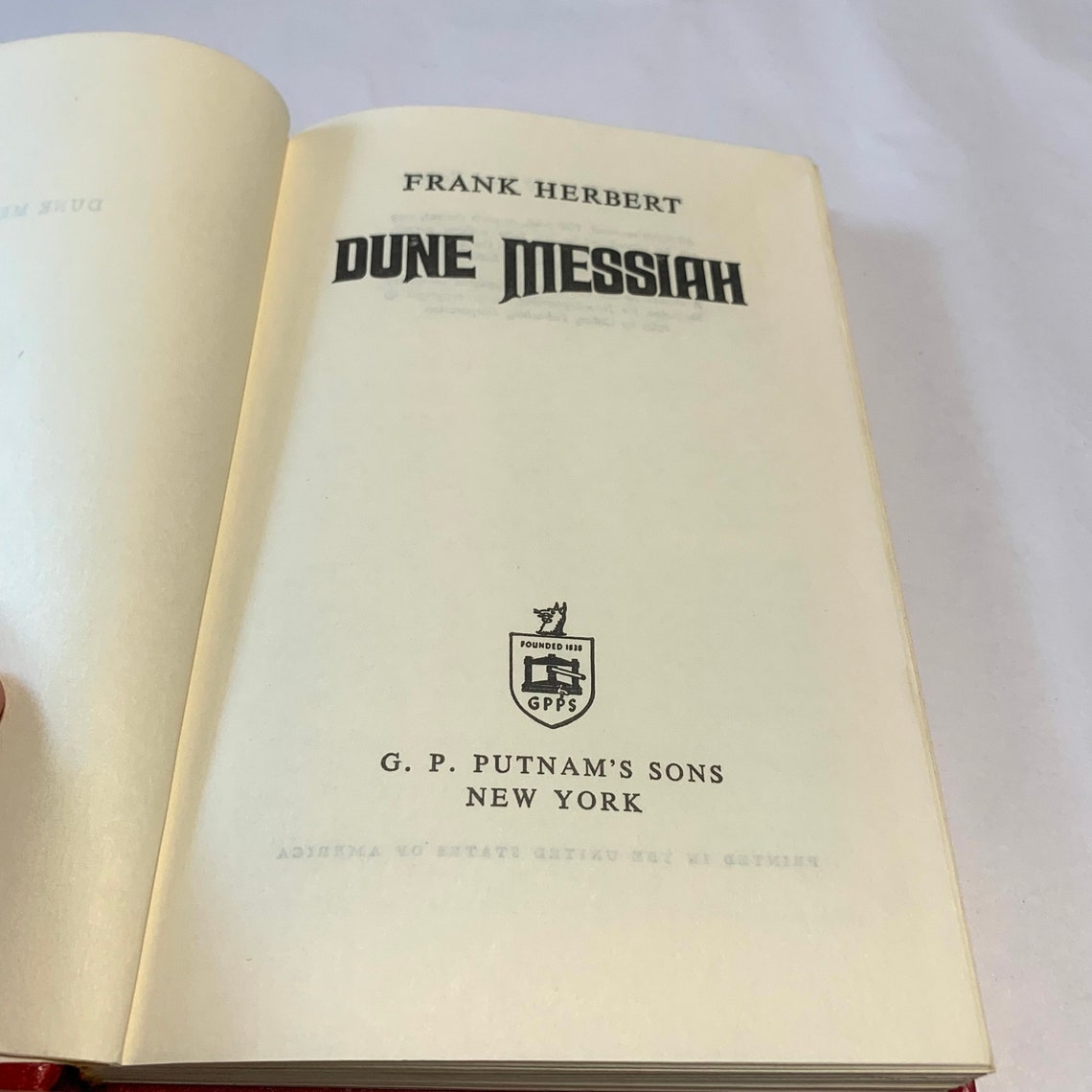 Dune Messiah by Frank Herbert 1969 Book Club Edition Gutter Code G46 ...