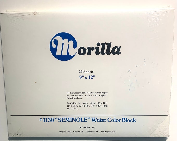 Vintage Morilla Watercolor Block Art Artist Paper 24 Sheets 80lbs NOS ...