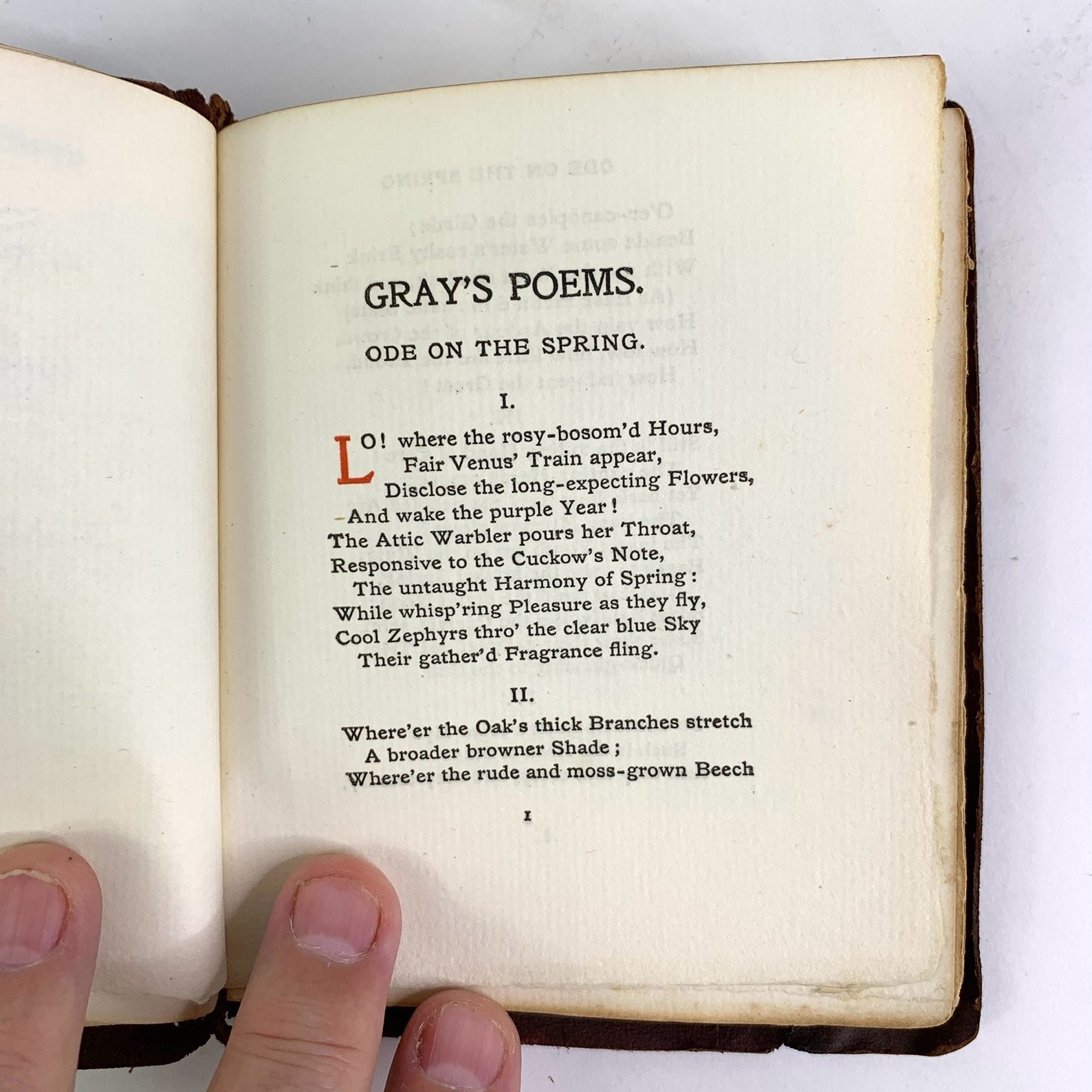 Original english Poems by Thomas Grey Published by A C Curtis Guildford ...