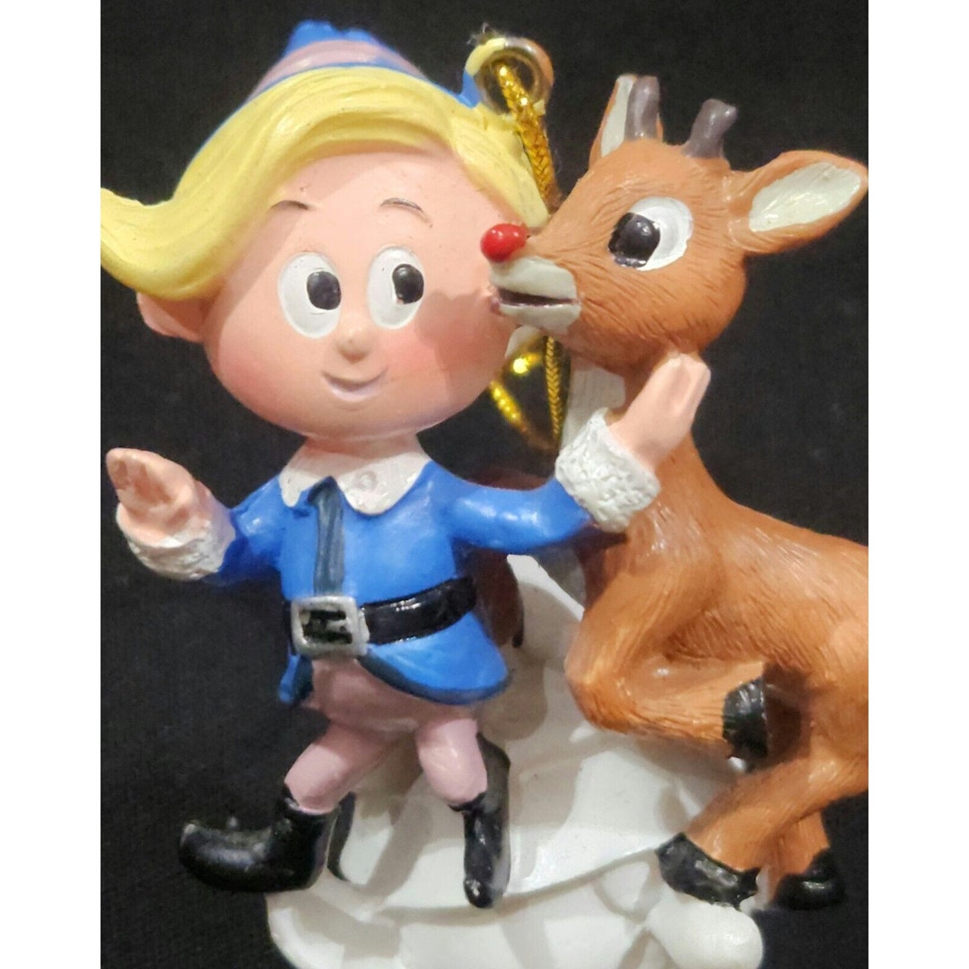 Kurt Adler Rudolph the Red Nose Reindeer & Hermey W/mean Elf Christmas ...