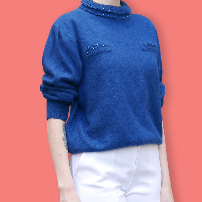 Royal Blue Chunky Sweater - Etsy