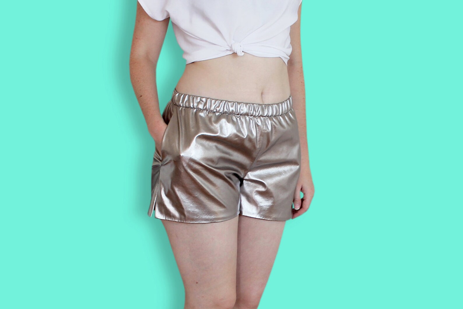 90s Silver Rave Shorts Metallic Club Kids Shorts Vaporwave - Etsy
